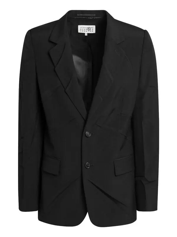 MAISON MARGIELA Wool Blend Single-breasted Jacket - Black