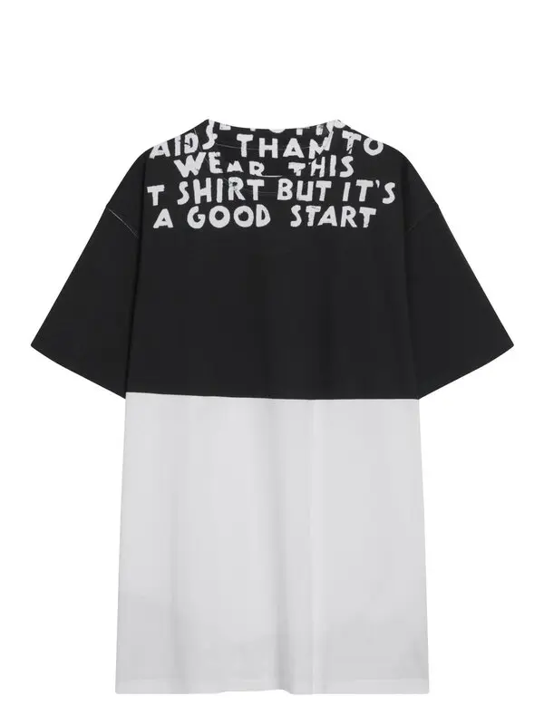 MAISON MARGIELA Black Cotton Aids T Shirt - White