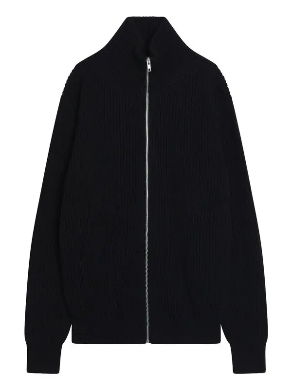 MAISON MARGIELA Cotton Zip-up Cardigan - Black