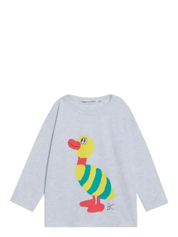 BOBO CHOSES Cotton Crew Neck Sweater - Grey