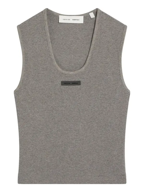 Fear Of God Ribbed Cotton Blend Tank Top - Grey