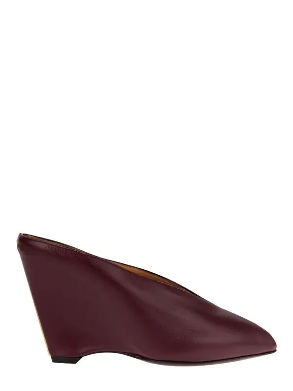 FERRAGAMO Peep Toe Mule - Violet