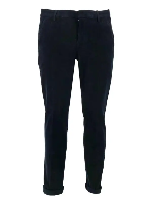 DONDUP Corduroy Straight Trousers - Blue