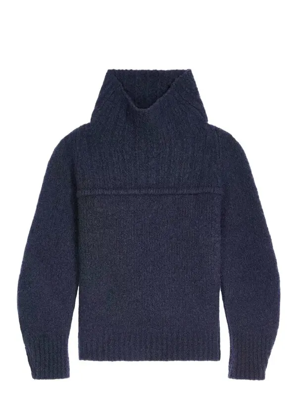 Dries Van Noten Wool High-neck Sweater - Blue