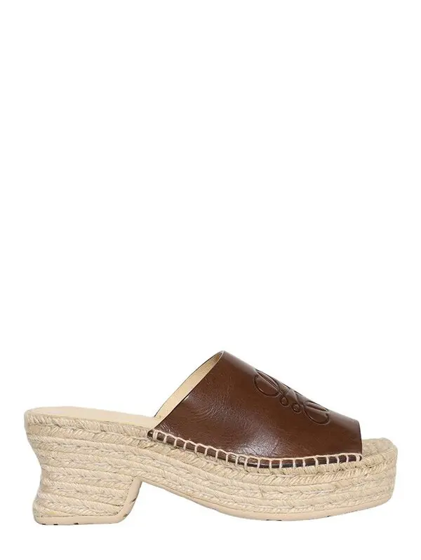 Loewe Paula's Ibiza Petal Espadrille Slide Sandal - Brown
