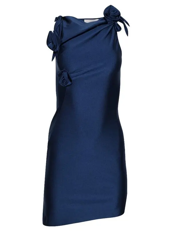 Coperni Mini Flower Dress Isola - Blue