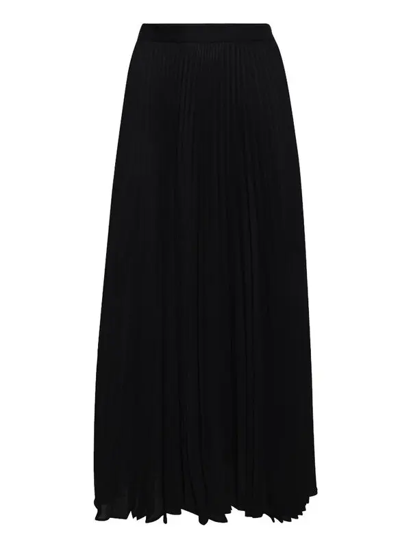 Wardrobe.NYC Pleated Column Skirt - Black