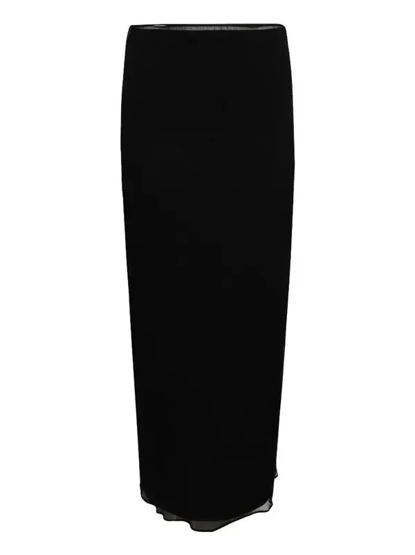 Wardrobe.NYC Layered Column Skirt - Black