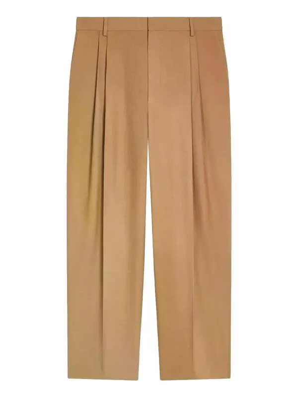 Dries Van Noten Wool Straight-leg Trousers - Brown