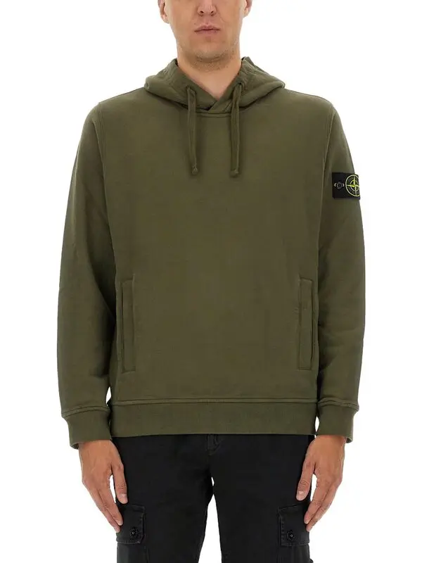 Stone Island Cotton Hoodie - Green