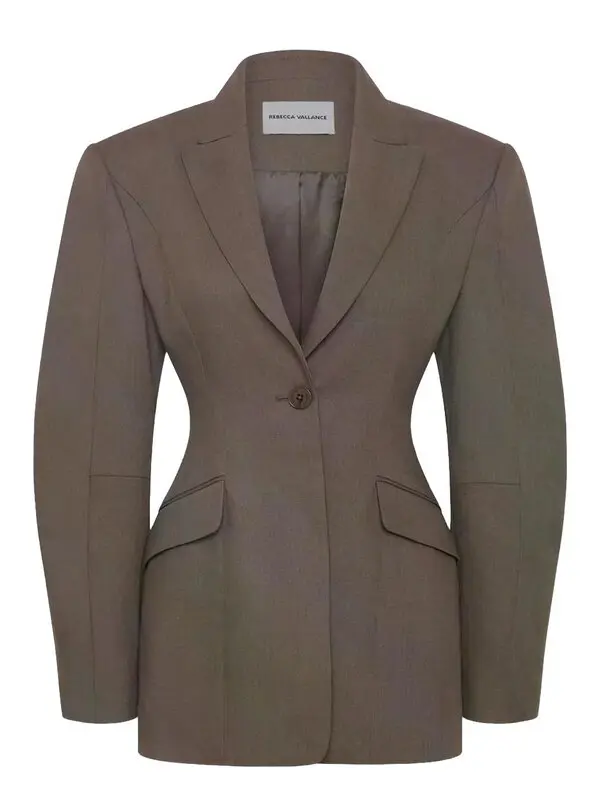 Rebecca Vallance Noah Balloon-sleeves Single-breasted Blazer - Brown