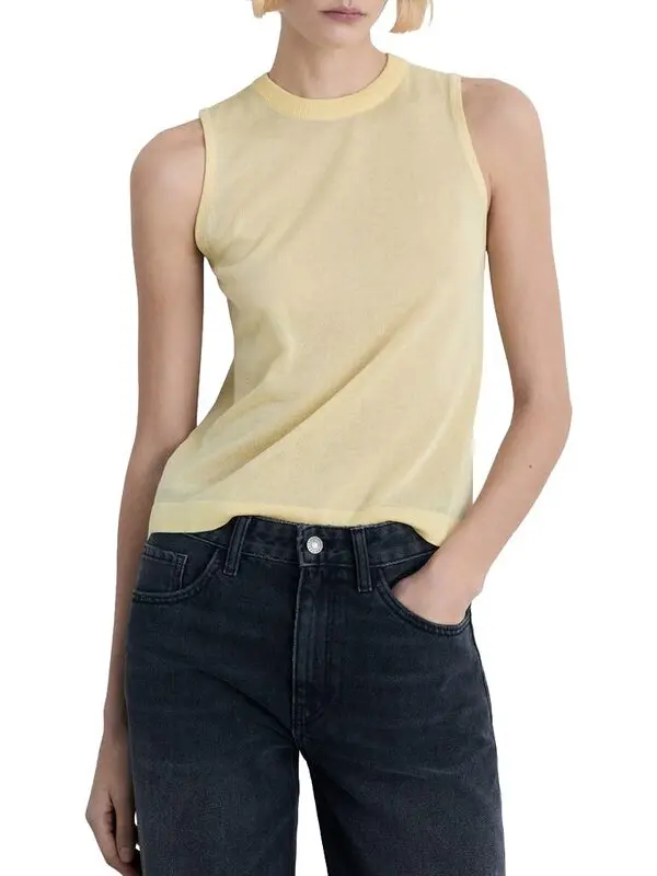 Mango Sleeveless Tank Top - Yellow