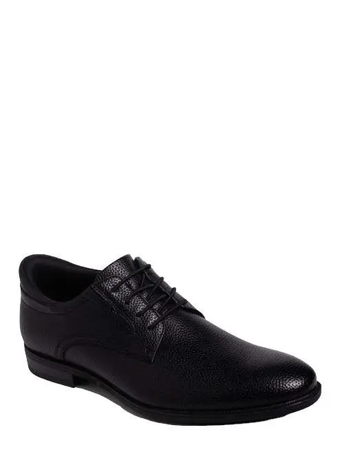MARC JOSEPH NEW YORK State Street Hands Free Leather Plain Toe Dress Oxford - Black Grainy Leather
