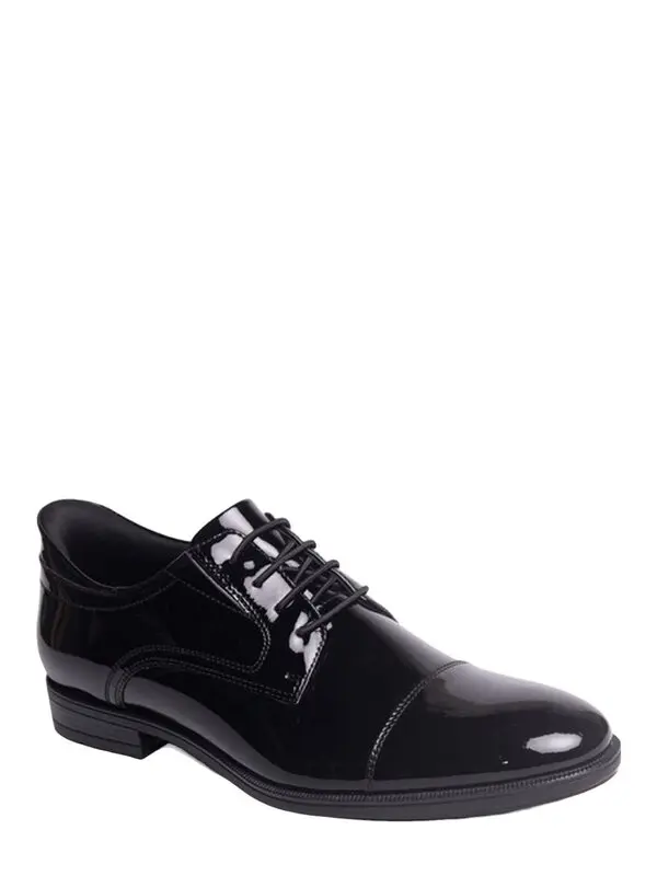 MARC JOSEPH NEW YORK Baker Street Leather Cap Toe Oxford - Black Patent Leather