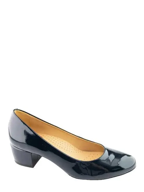 MARC JOSEPH NEW YORK Broad St 2.0 Patent Leather Pumps - Navy Soft Patent