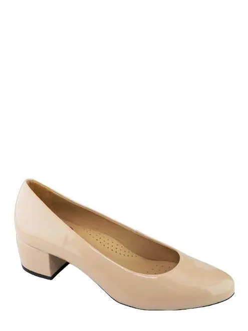 MARC JOSEPH NEW YORK Broad St 2.0 Patent Leather Pumps - Nude Soft Patent