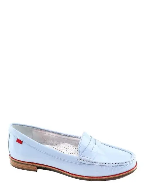 MARC JOSEPH NEW YORK East Village Patent Leather Penny Loafer - Baby Blue Soft Patent