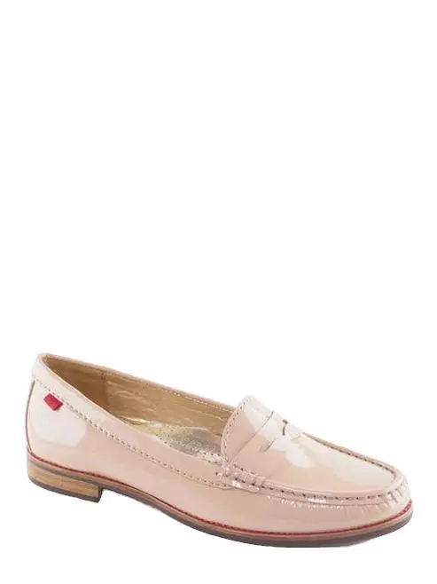 MARC JOSEPH NEW YORK East Village Patent Leather Penny Loafer - Nude Patent