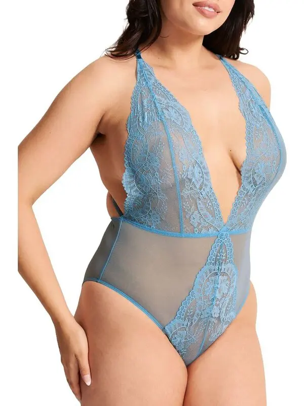 ADORE ME Talia Bodysuit Lingerie - Medium Blue