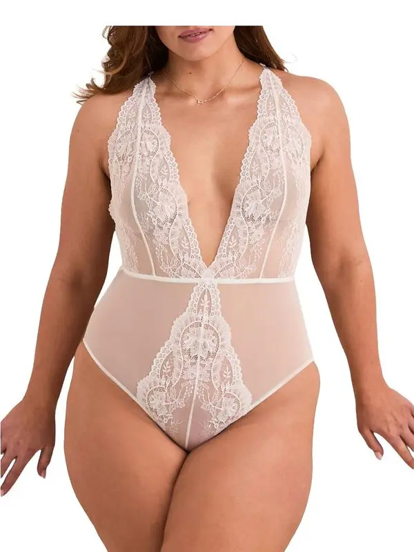 ADORE ME Talia Bodysuit Lingerie - White
