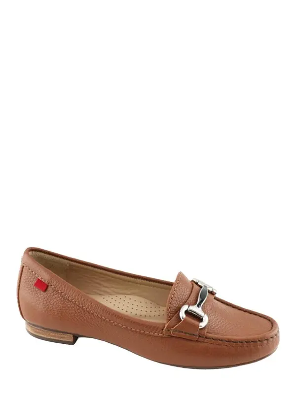 MARC JOSEPH NEW YORK Grand Street Leather Buckle Loafer - Cognac Grainy
