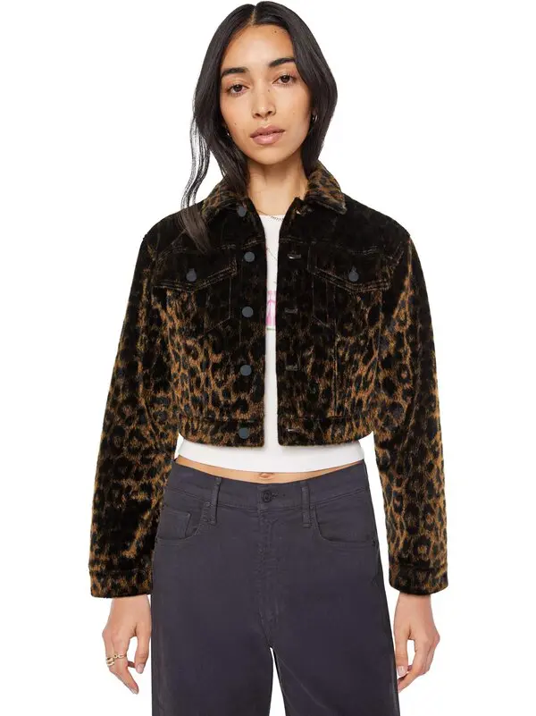 MOTHER The Short Stack On The Prowl Jacket - Leopard