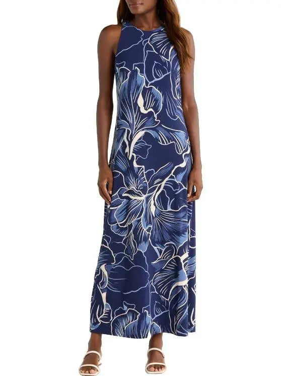 Tommy Bahama Jasmine Sapphire Sleeveless Maxi Dress - Coastline