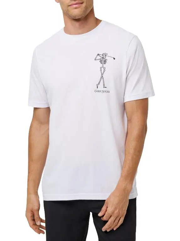 Travis Mathew Golf Sucks Graphic T-shirt - White