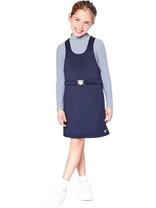 DEUX PAR DEUX Milano Jumper Dress With Buckle Detail - Navy Blue