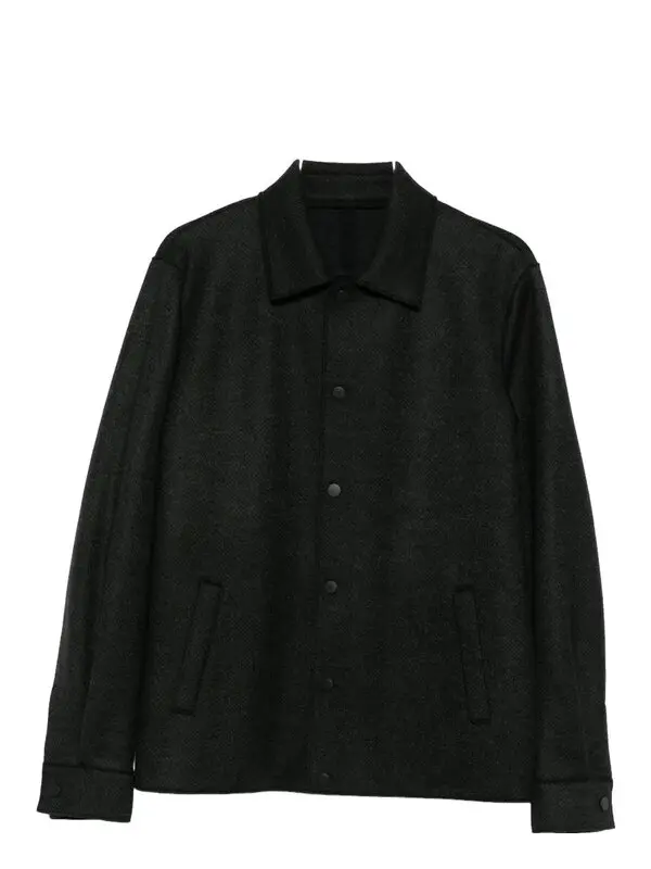 Harris Wharf London Short Wool Coat With Pockets - Green