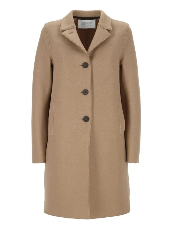 Harris Wharf London Boxy Felted Wool Coat - Brown