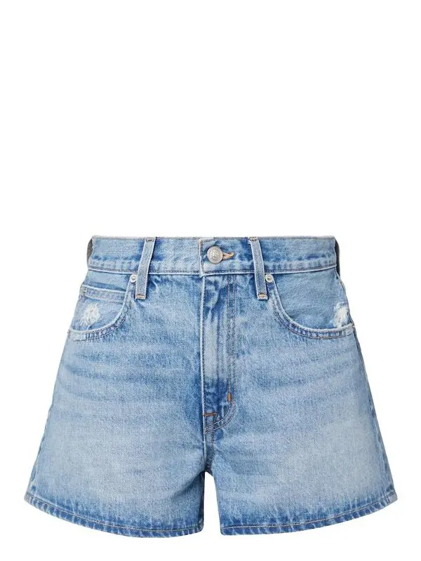 SLVRLAKE Mila Mid-rise Denim Shorts - Blue