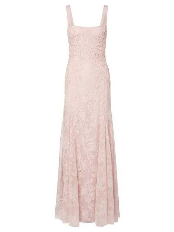 Costarellos Elysia Embellished Lace Gown - Pink
