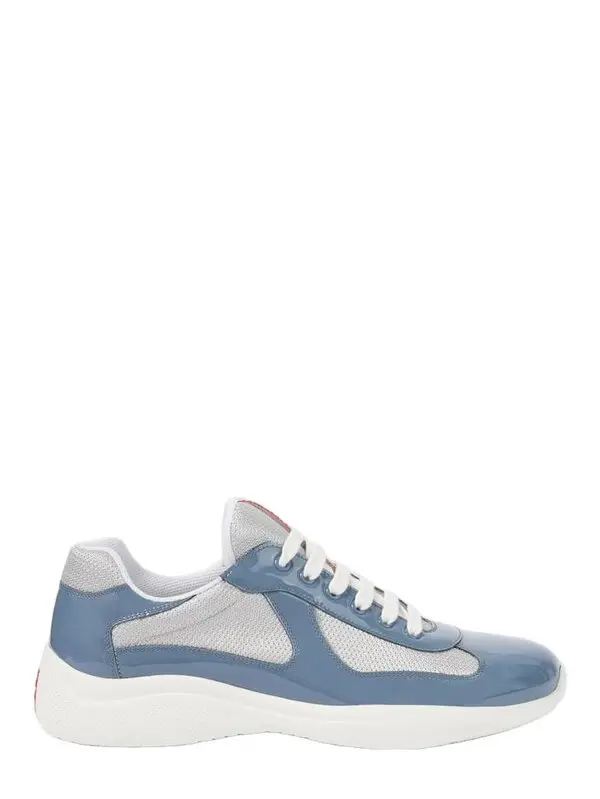 Prada America's Cup Patent Leather Sneakers - Blue