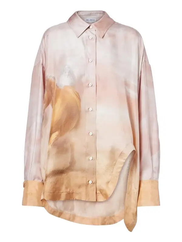 Attico Printed Silk Twill Shirt - Multicoloured