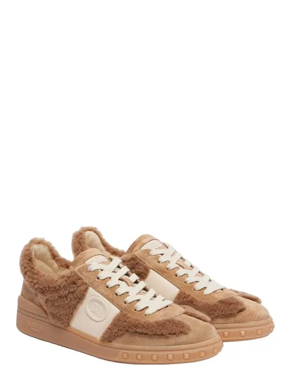 Valentino Garavani Upvillage Suede Sneakers - Beige