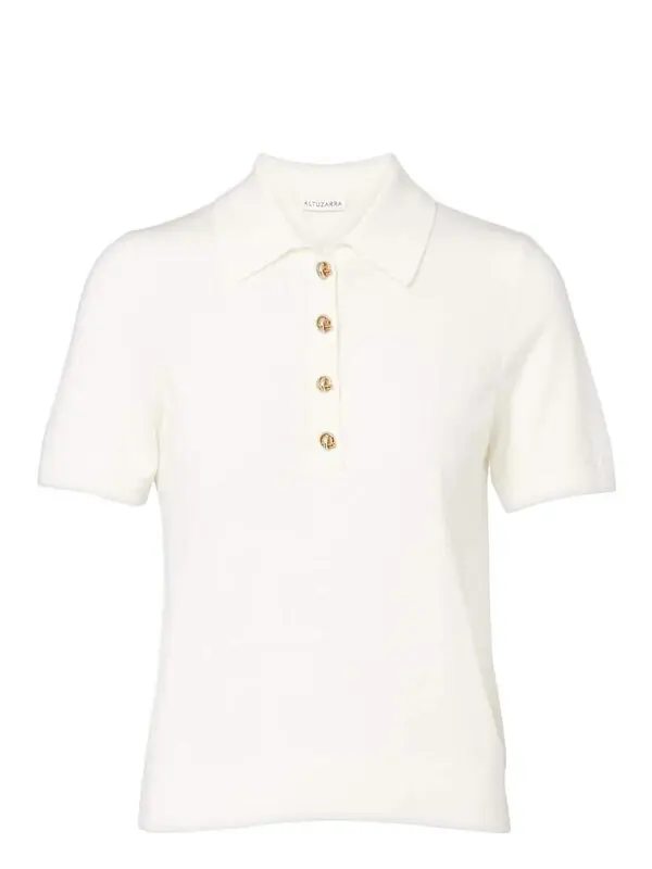 Altuzarra Nemo Wool-blend Polo Shirt - White