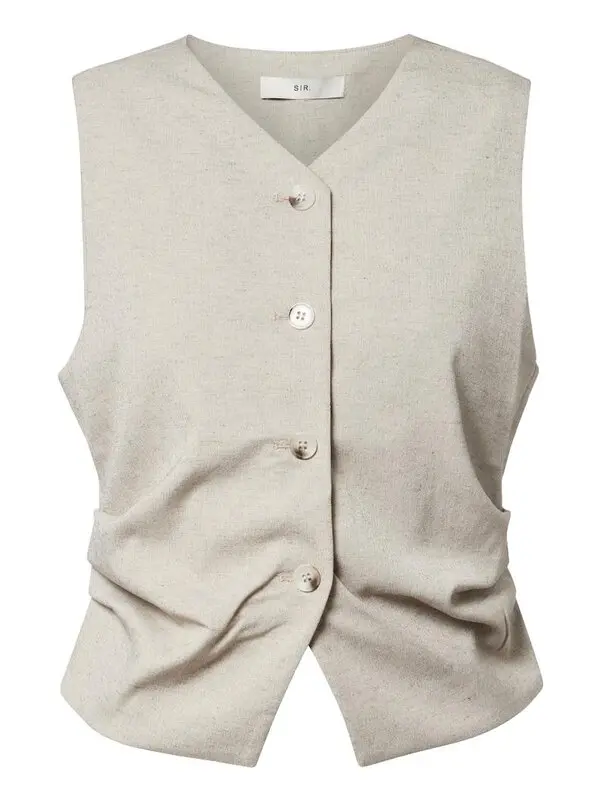 Sir The Label Leone Draped Vest - Grey