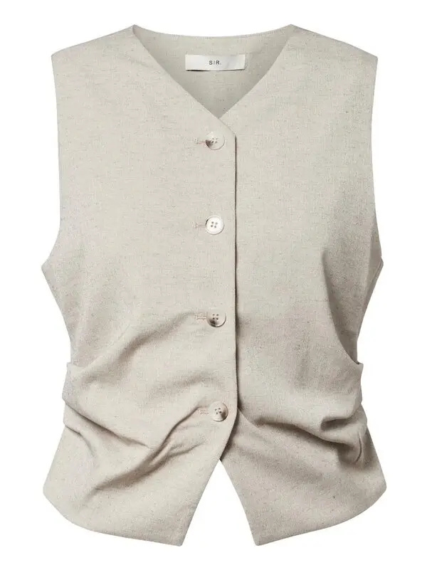 SIR. Leone Draped Vest - Grey
