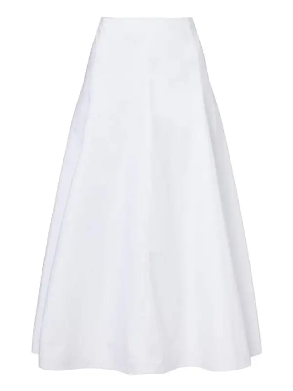 Jacquemus Triangle Cotton Poplin Midi Skirt - White