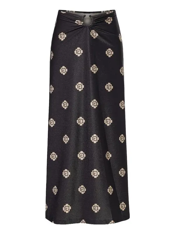 Johanna Ortiz Keel Gathered Maxi Skirt - Black