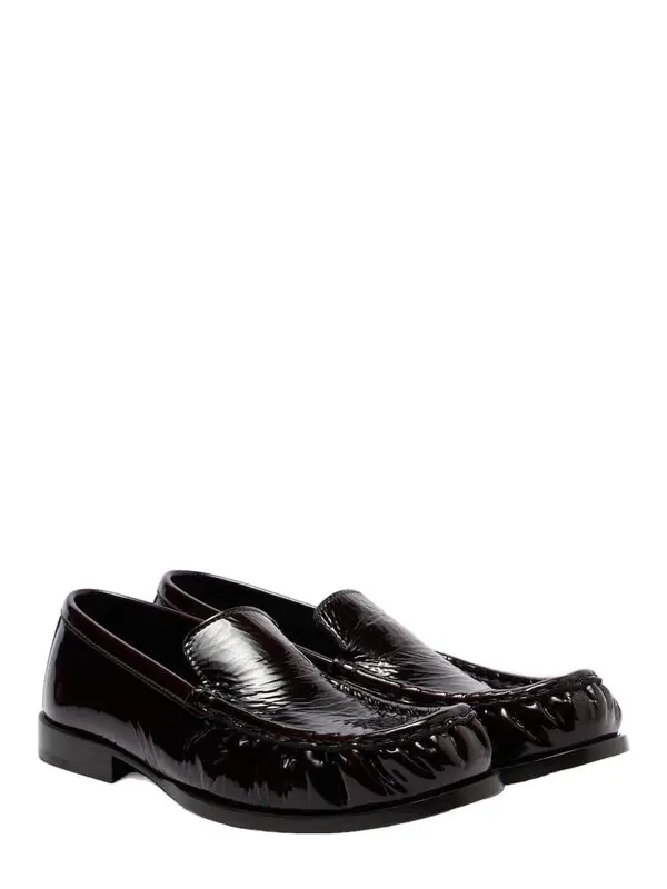 Dries Van Noten Patent Leather Loafers - Brown