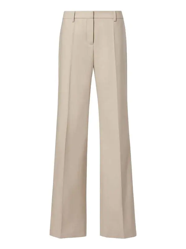 Magda Butrym Wool Flared Trousers - Beige