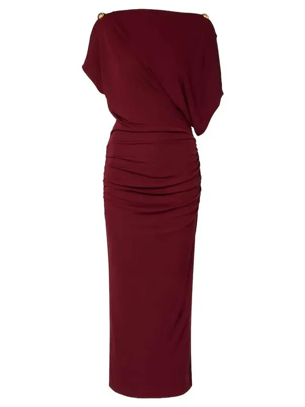 Altuzarra Brina Embellished Draped Gown - Burgundy