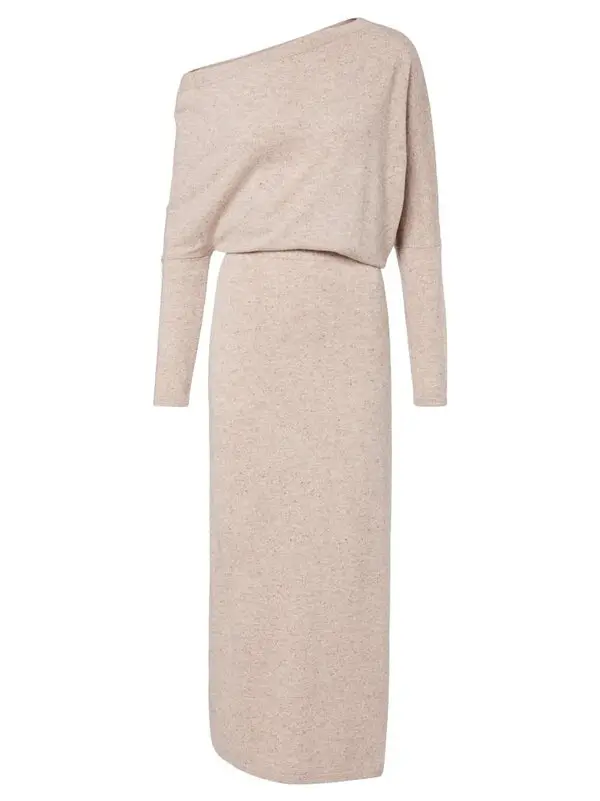 Altuzarra Kasos Draped Cashmere Maxi Dress - Beige