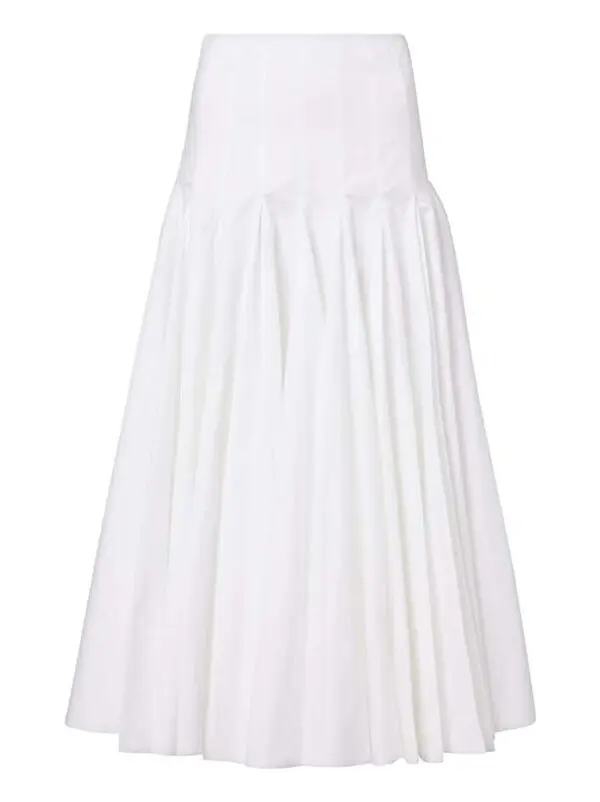 Jacquemus Cotton Jersey Midi Skirt - White