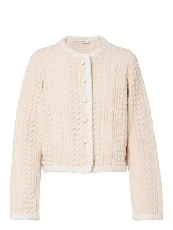 Altuzarra Stef Wool-blend Cardigan - Beige