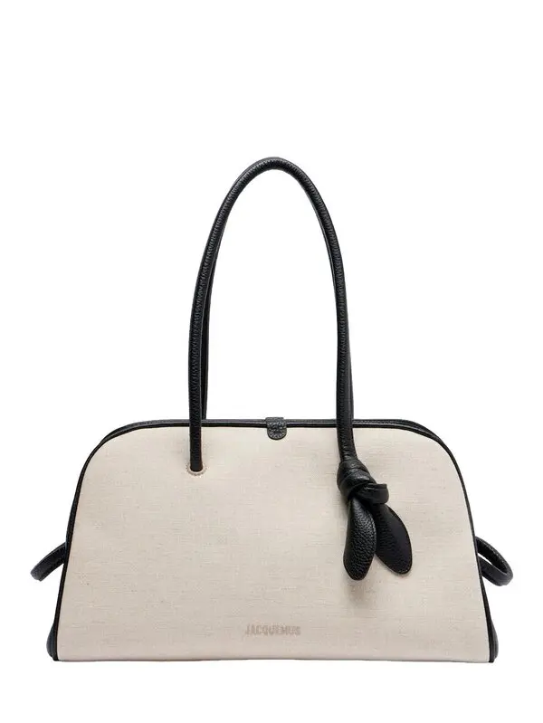 Jacquemus Turismo Medium Canvas Tote Bag - White
