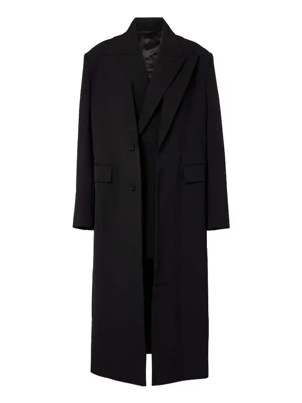Jean Paul Gaultier Layered Tailored Coat - Black