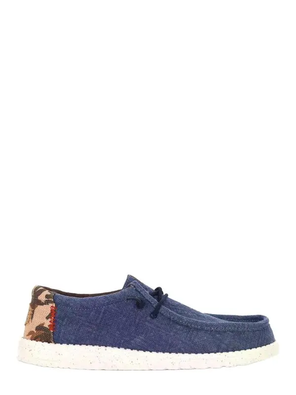 HEY DUDE Cotton Boat Shoes - Blue
